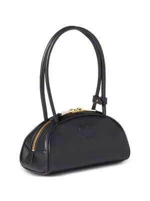 Miu Miu Beau Soft Small Leather Bowling Bag - Black