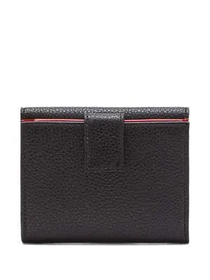FERRAGAMO Gancini Grained Leather Compact Wallet - Black