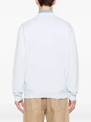 Jacquemus Le Sweatshirt Gros Grain Cotton Crewneck - Blue