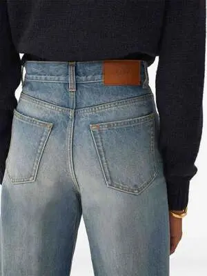 Chloé High-rise Cropped Wide-leg Jeans - Blue