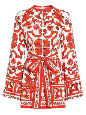 Dolce & Gabbana Majolica-print Silk Charmeuse Shirt - Multicolor