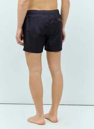 Moncler Logo Patch Swim Shorts - Blue