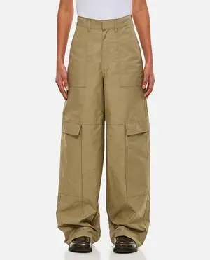 Loewe High Waisted Wide Leg Cargo Trousers - Multicolor