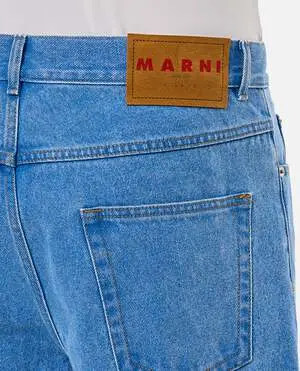 Marni Cotton Denim Trousers - Multicolor