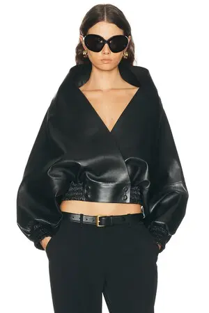 Balenciaga Leather Folded Jacket
