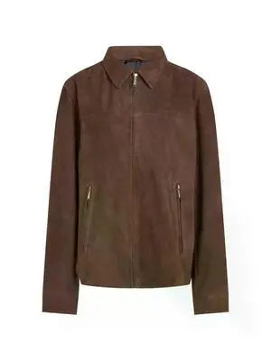 Karl Lagerfeld Zip-up Suede Jacket
