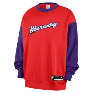 Nike Phoenix Mercury Court Origins WNBA Fleece Crew-Neck Sweatshirt Red