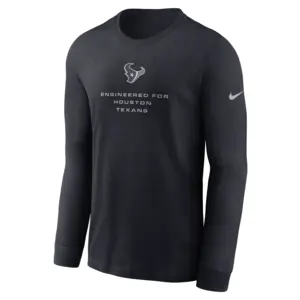 Nike Houston Texans Dri-fit Long Sleeve T-shirt - Blue