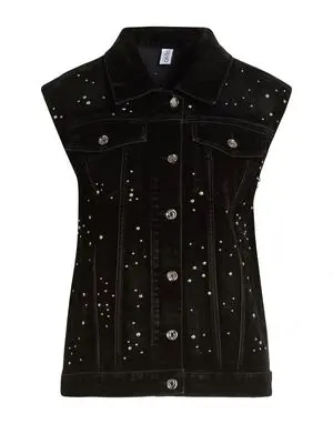 Liu Jo Velvet Vest With Stud Embellishments