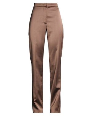 Patrizia Pepe Straight-leg Satin Pants - Brown