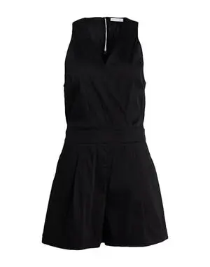 Patrizia Pepe Sleeveless V-neck Wrap Playsuit - Black