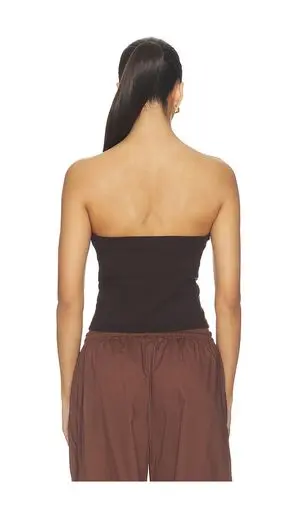 Donni. Ribbed Tube Top - Espresso