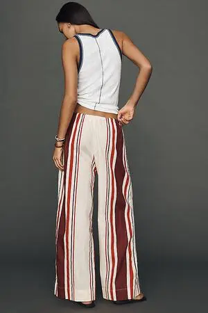 JULA Cotton Low-rise Pants With Drawstring Waist