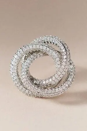 CZ BY KENNETH JAY LANE Pavé Triple Circle Earrings