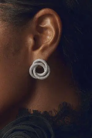 CZ BY KENNETH JAY LANE Pavé Triple Circle Earrings