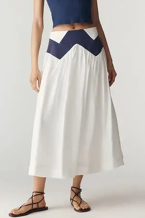 Maeve Geometric Midi Skirt