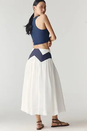 Maeve Geometric Midi Skirt