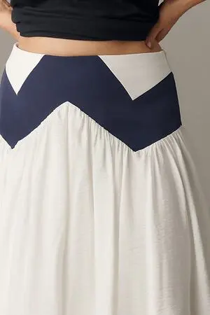 Maeve Geometric Midi Skirt