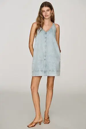 PISTOLA Tavi Cotton Denim Shift Dress