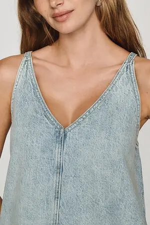 PISTOLA Tavi Cotton Denim Shift Dress