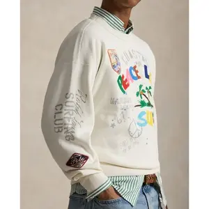 Ralph Lauren Peace Love Surf" Graphic Fleece Sweatshirt