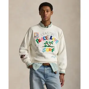 Ralph Lauren Peace Love Surf" Graphic Fleece Sweatshirt