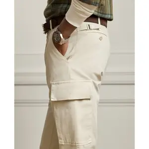 Ralph Lauren Purple Label Hand-tailored Garment-dyed Stretch Cotton Cargo Trousers