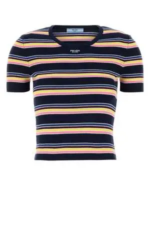 Prada Embroidered Cotton T-shirt