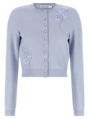 SELF-PORTRAIT SELF-PORTRAIT Floral Appliqué Cardigan