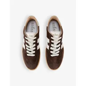 Hogan Suede Low-top Trainers With Serrated Logo Detail