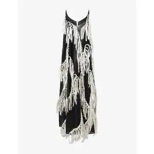 CFCL Knitted Maxi Dress With Fringe Embellishment