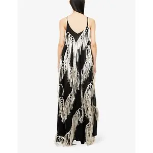 CFCL Knitted Maxi Dress With Fringe Embellishment