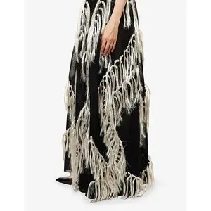 CFCL Knitted Maxi Dress With Fringe Embellishment