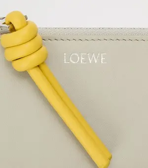 Loewe Leather Knot Card Holder - Grey