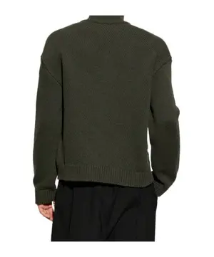 JIL SANDER Ribbed Stand Collar Knitted Sweater