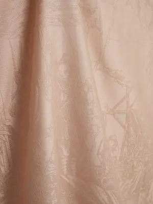 FERRAGAMO Pattern Jacquar Frayed-edge Scarf