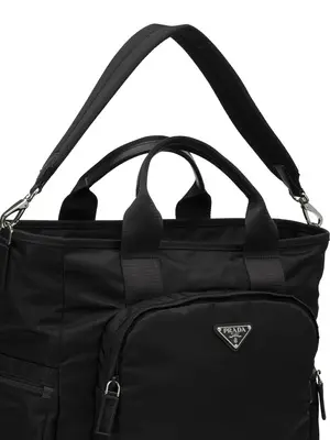 Prada Re-nylon Logo-plaque Tote Bag