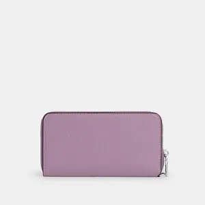 COACH OUTLET Long Zip Around Wallet With Detachable Card Case - Silver/jasmine