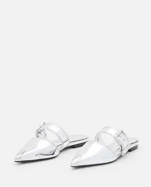 Alexander McQueen Mirror Pointed Open Back Sandals