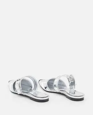 Alexander McQueen Mirror Pointed Open Back Sandals