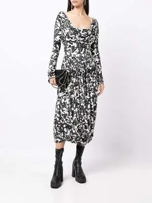 Stella McCartney Printed Long Sleeve Dress