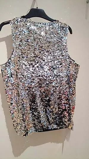 Junya Watanabe Sequined Sleeveless Top