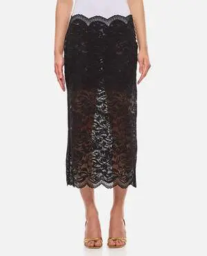 Rabanne Lace Midi Skirt - Multicolor