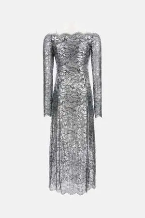 Rabanne Long Sleeve Lace Dress - Multicolor