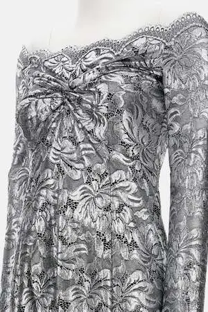 Rabanne Long Sleeve Lace Dress - Multicolor