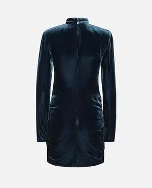 ROTATE BY BIRGER CHRISTENSEN Velvet Dress With High Neck