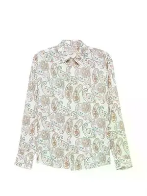 PENINSULA SWIMWEAR Paisley-print Long-sleeve Shirt - Neutrals