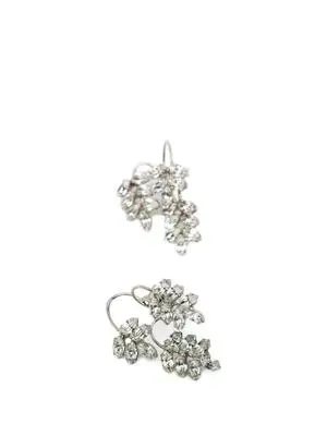 JENNIFER BEHR Crystal-embellished Leaf Drop Earrings