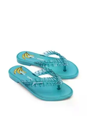 Melissa Ganni X Ruffled Flip-flops