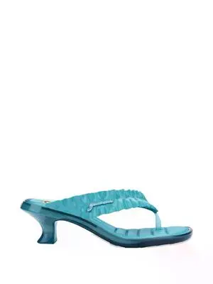 Melissa Ganni Ruffled Kitten-heel Sandals - Blue